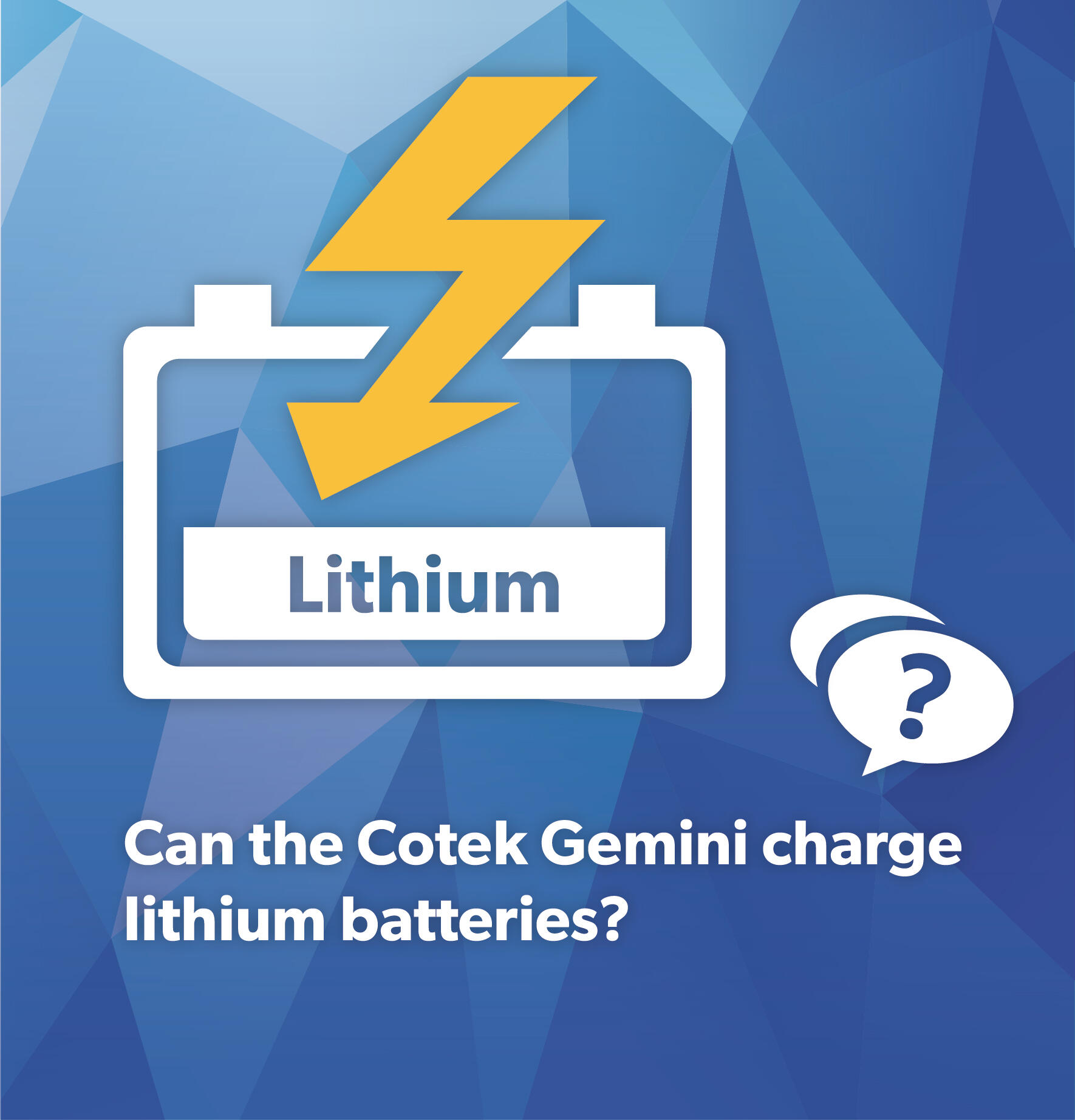 Can the Cotek Gemini charge lithium batteries??